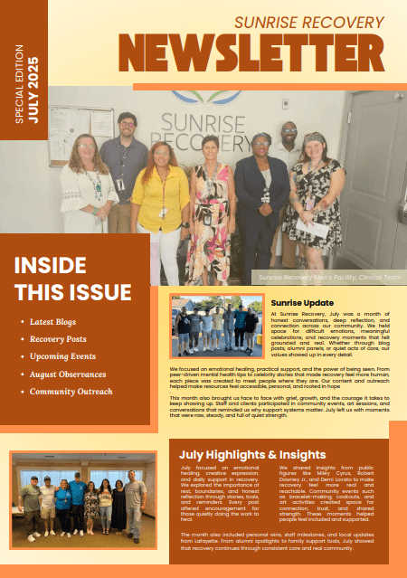 July 2025 Newsletter - Indiana Recovery Center | Rehab Center Near Me ...